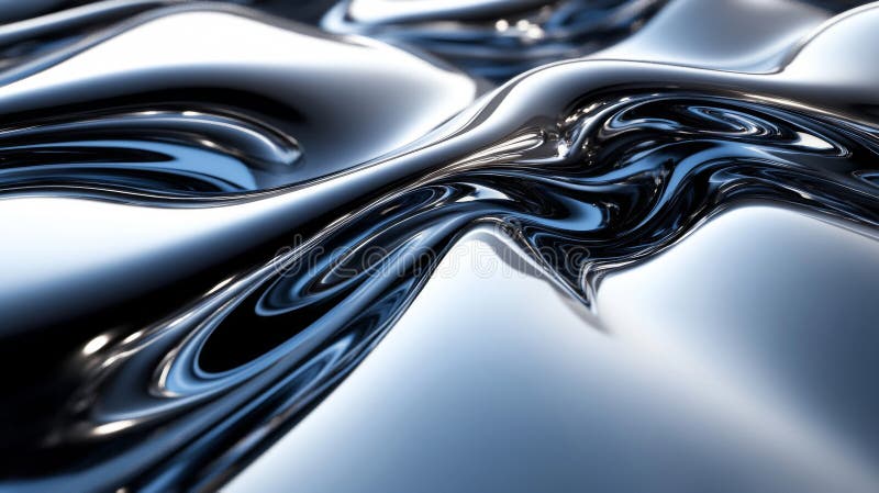 Abstract Liquid Metal Texture Background Stock Illustration ...