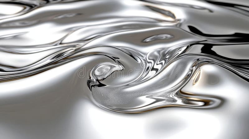 Abstract Liquid Metal Texture Background, Silver Render, 3D, Shiny ...