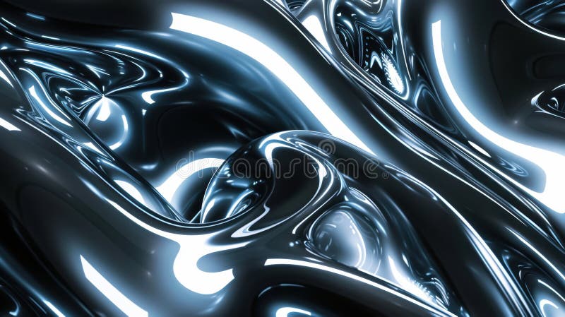 Abstract Liquid Metal Texture in Cool Tones Stock Photo - Image of ...
