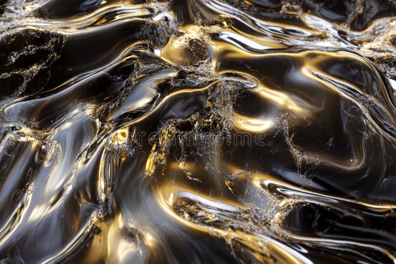 Abstract Liquid Metal Texture, Dynamic Molten Silver Patterns with ...