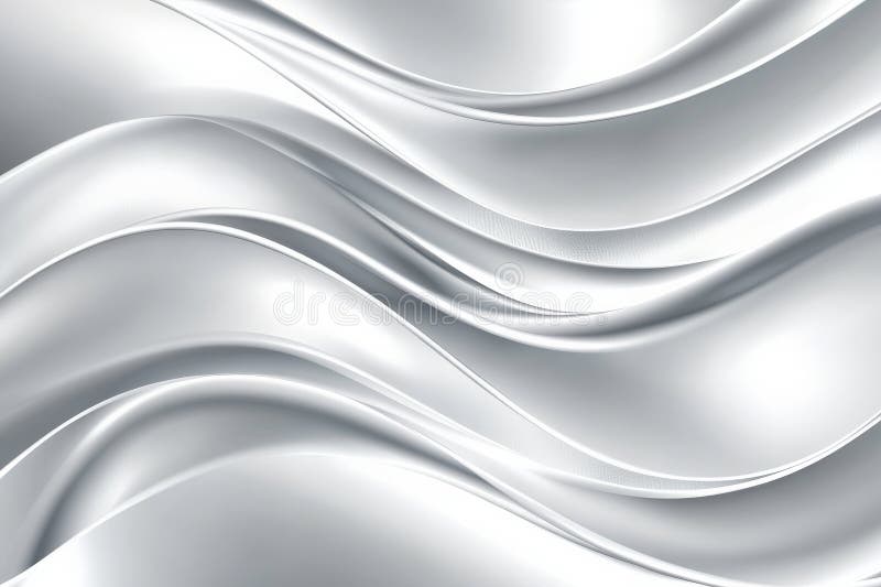 Abstract Liquid Metal Texture, Smooth Silver Waves with Soft Light ...