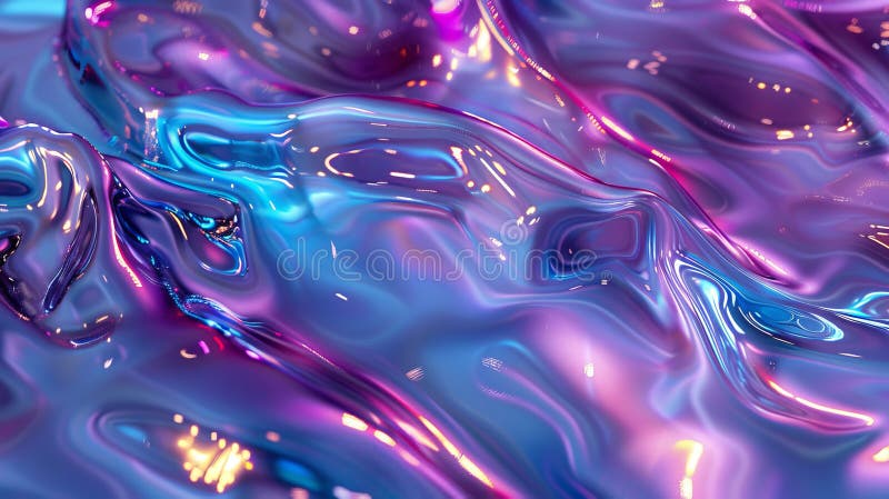 Abstract Liquid Metallic Surface with Purple and Blue Colors Stock ...