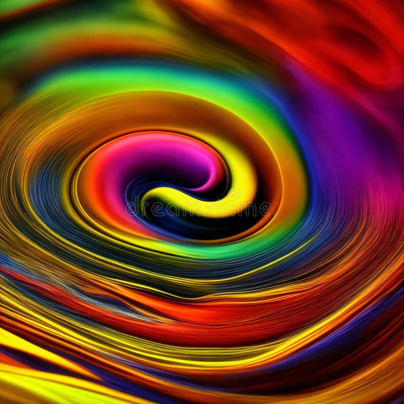 Abstract Liquid Motion Flow Explosion. Curved Wave Colorful with Paint ...