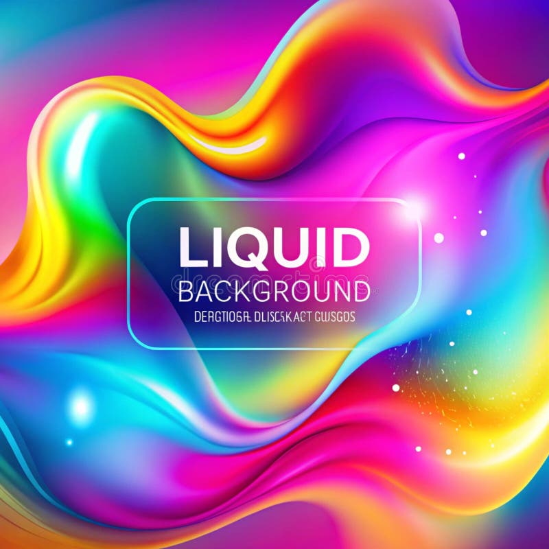 Abstract Liquid Neon Color Blend Background Stock Illustration ...