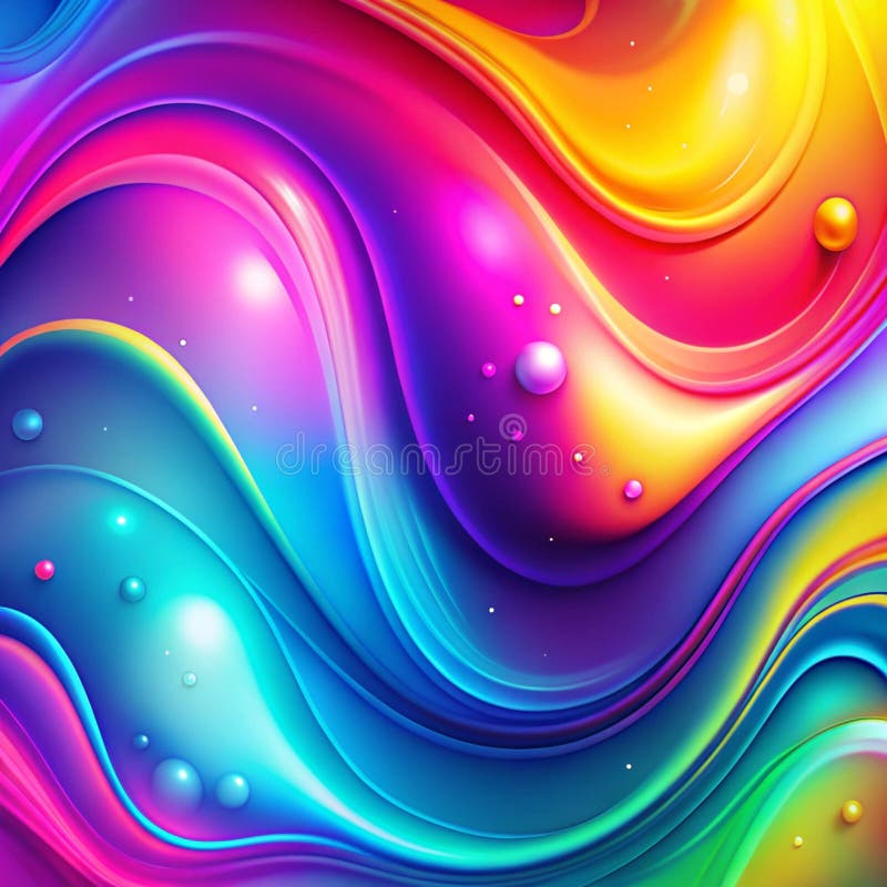 Abstract Liquid Neon Color Blend Background Stock Illustration ...