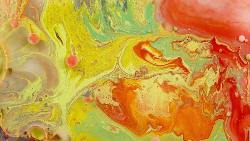 Abstract Liquid Paint Background of Moving Macro Colors Stock Video ...