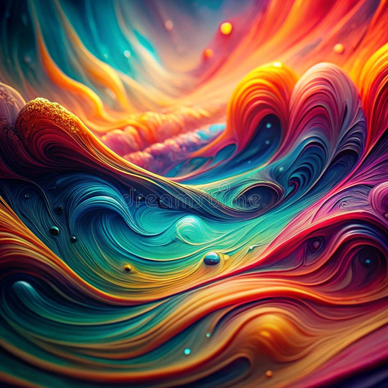 Abstract Liquid Paint Effect Gradient Texture Stock Illustration ...
