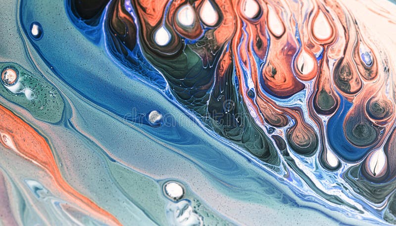 Abstract Liquid Paint and Water Pattern Full of Vibrant Colors and ...