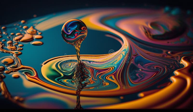Abstract Liquid Pattern Creates a Futuristic Space Design Generated by ...