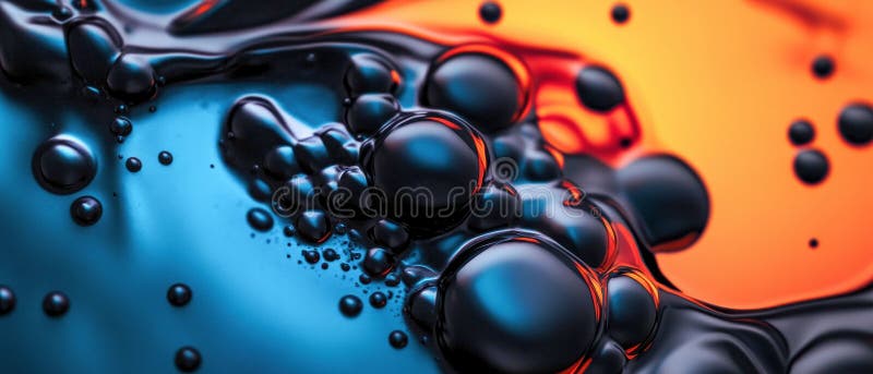 Abstract Liquid Patterns with Vibrant Colors and Bubbles Stock ...