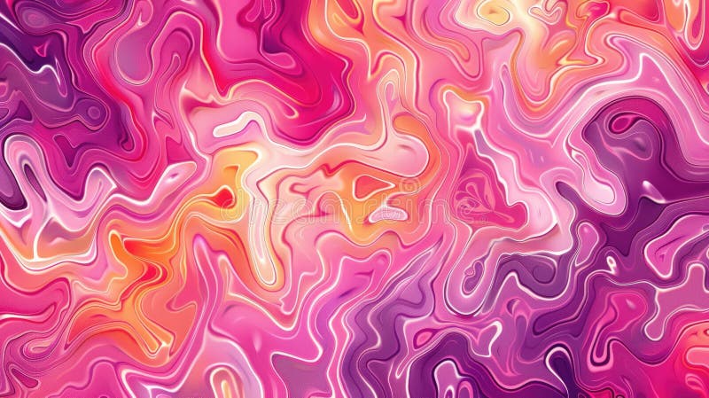 The Abstract Liquid Pink Colour is Mixing Other Colour To Create ...