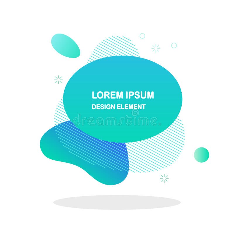 Abstract Liquid Shape Isolated on White Background. Gradient Banner ...