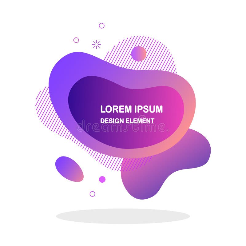 Abstract Liquid Shape Isolated on White Background. Gradient Banner ...