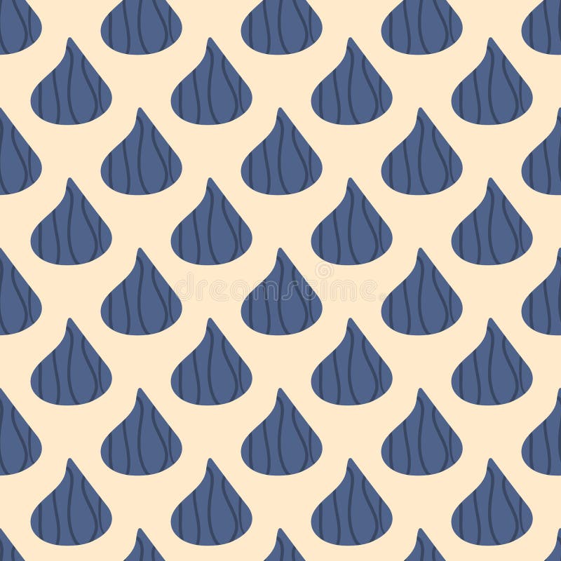 Abstract Liquid Shapes Seamless Pattern. Organic Blue Elements Endless ...