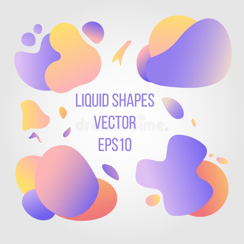 Abstract liquid shapes stock vector. Illustration of element - 145077893