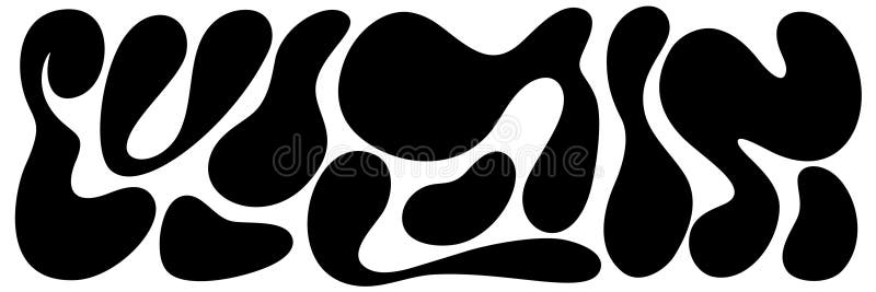 Abstract Liquid Shapes. Vector Organic Blob Design. Modern Y2K Fluid ...