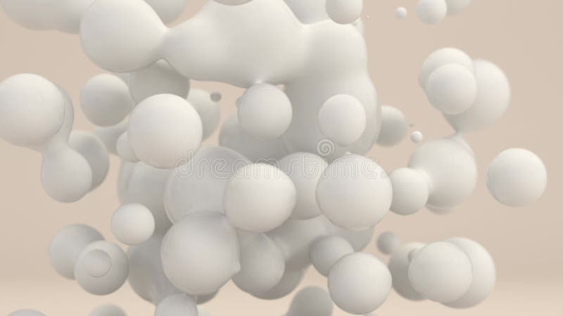 Abstract Liquid Spheres Floating 3D 4K Loop Animation Stock Video ...