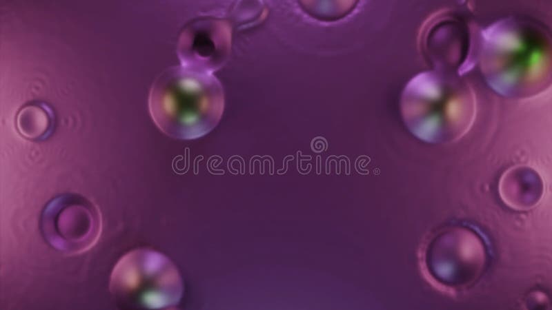 Abstract Liquid Surface with Bubbles. Design. Contrasting Round Shaped ...