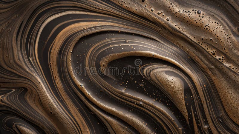 Abstract Liquid Swirl Pattern in Shades of Brown and Black, Creating a ...