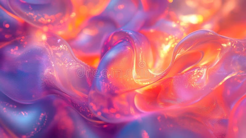 Abstract Liquid Swirls with Golden Shimmer Stock Illustration ...