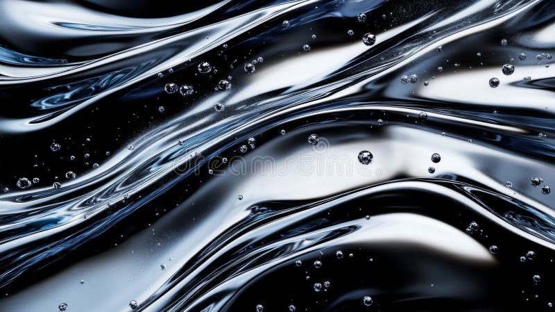 Abstract Liquid Texture with Air Bubbles Stock Illustration ...