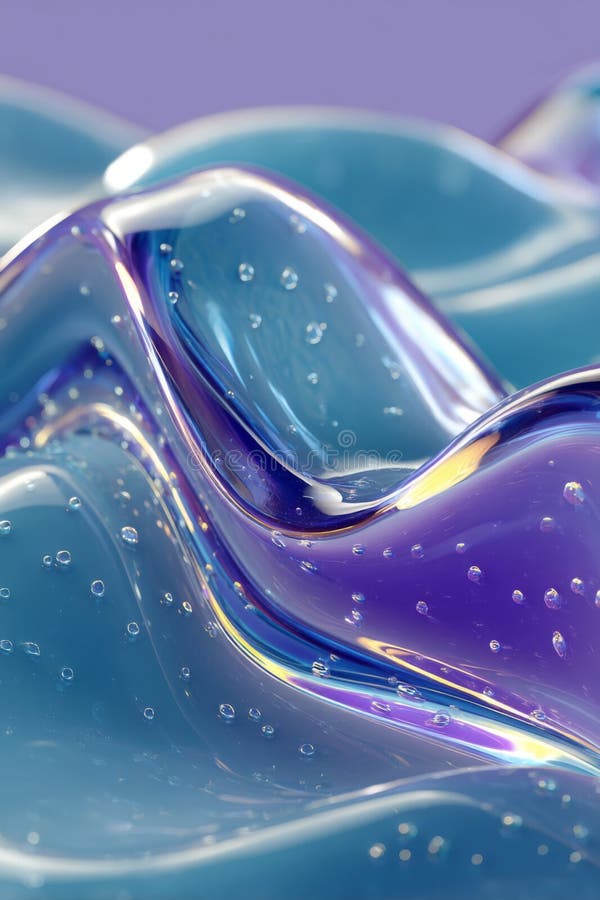 Abstract Liquid Texture Background with Blue and Purple Iridescent ...