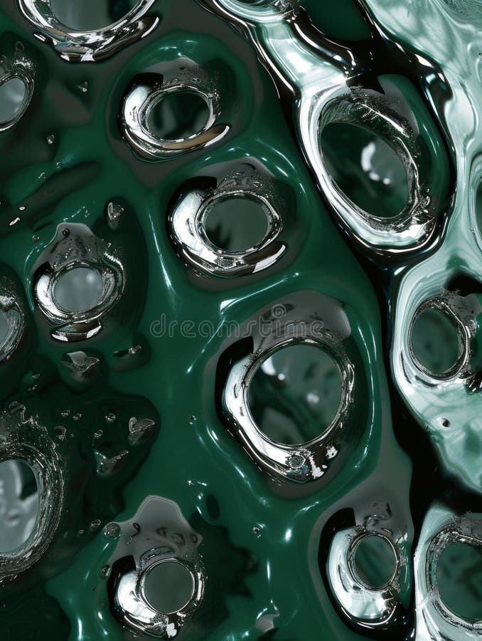Abstract Liquid Texture with Reflective Surfaces Stock Illustration ...