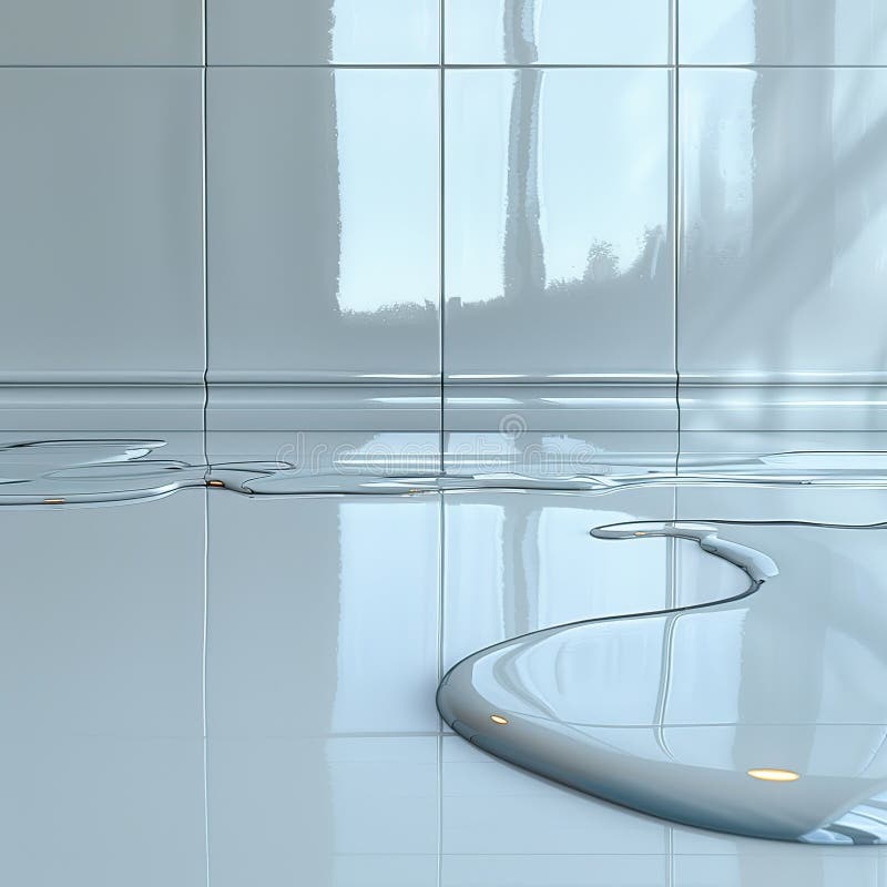 Abstract Liquid on Tiles stock illustration. Illustration of white ...