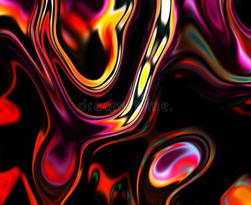 Abstract Liquid Wave Background, Flowing Liquid Stock Illustration ...
