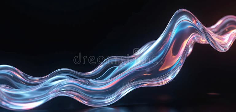 Abstract Liquid Wave with Chromatic Caustic Reflection Effect ...