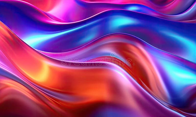 Abstract Liquid Wave Wallpaper. Creative Holographic Banner. Created ...