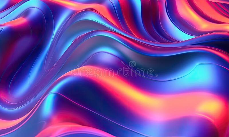 Abstract Liquid Wave Wallpaper. Creative Holographic Banner. Created ...