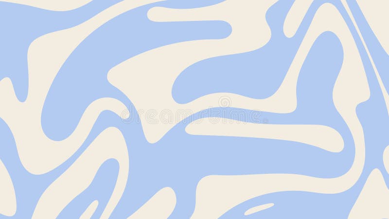 Abstract Liquid Wavy Shapes Pattern. Funky Retro Background in Groovy ...