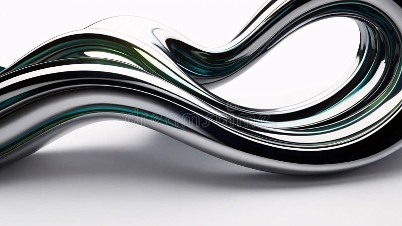 Abstract Liquid Wavy Silver Metal 3d Background, Flowing Silver ...