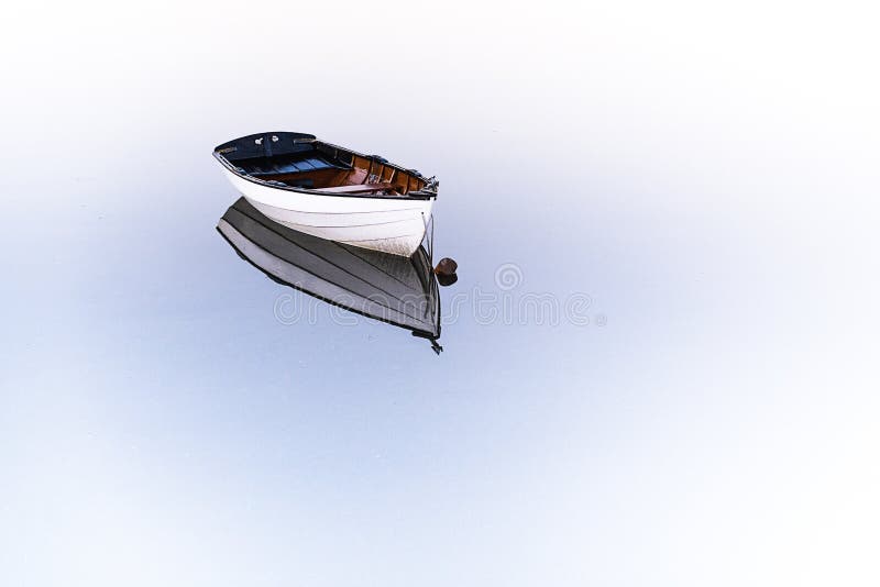Rowboat and reflection stock image. Image of beautiful - 53183953