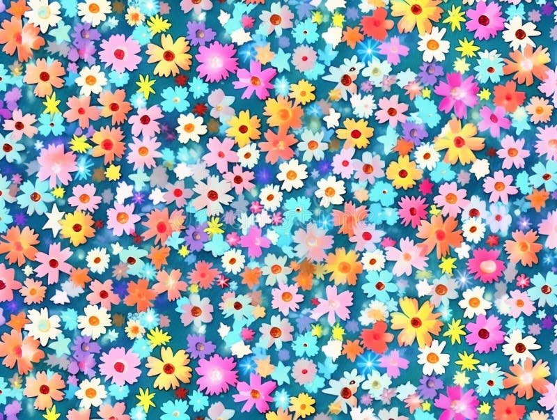 Abstract Little Tiny Flowers Background Stock Illustration ...