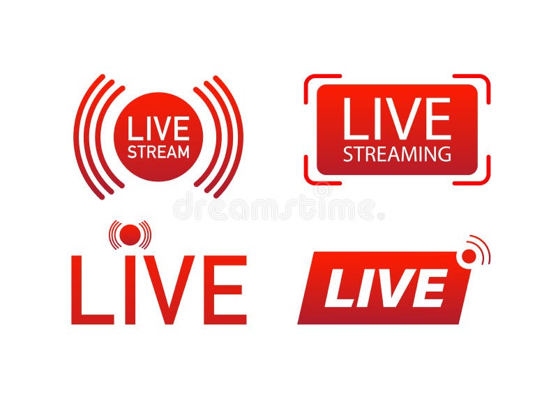 Abstract Live Icon on White Background for Banner Design. Live Icon in ...