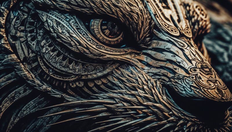 Abstract Lizard Shape in Multi Colored Futuristic Design Generated by ...