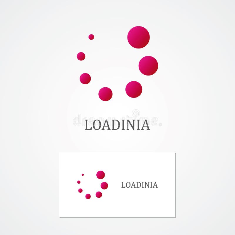 Abstract Loading Logo with Business Card Template Stock Vector ...
