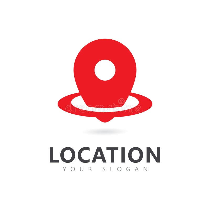 Abstract Location Pin Logo Icon Design Stock Vector - Illustration of ...