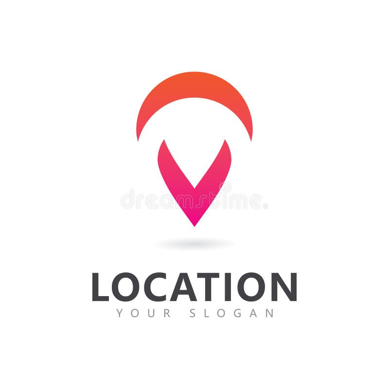 Abstract Location Pin Logo Icon Design Stock Vector - Illustration of ...