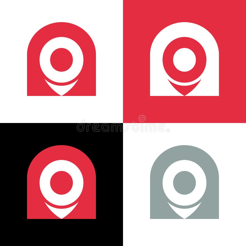 Abstract Location Pointers Logo Icon Design, Vector Illustration Stock ...