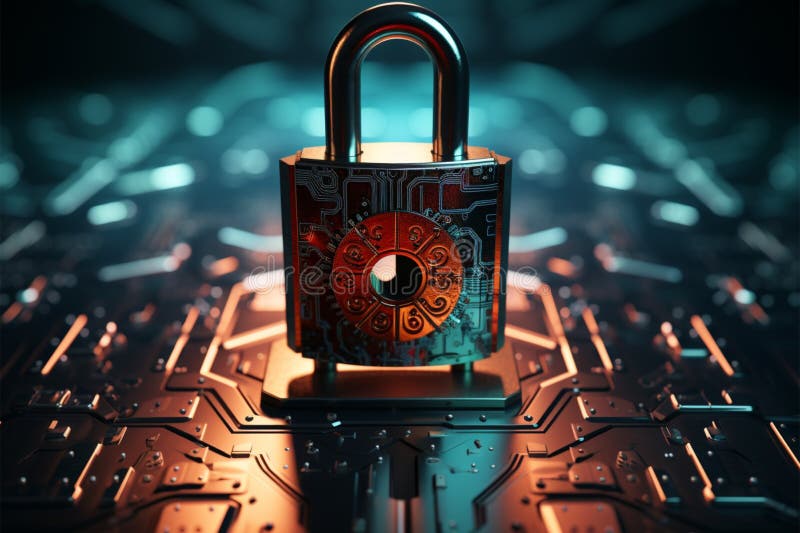 An Abstract Lock or Key Image is a Symbol of Security Stock ...