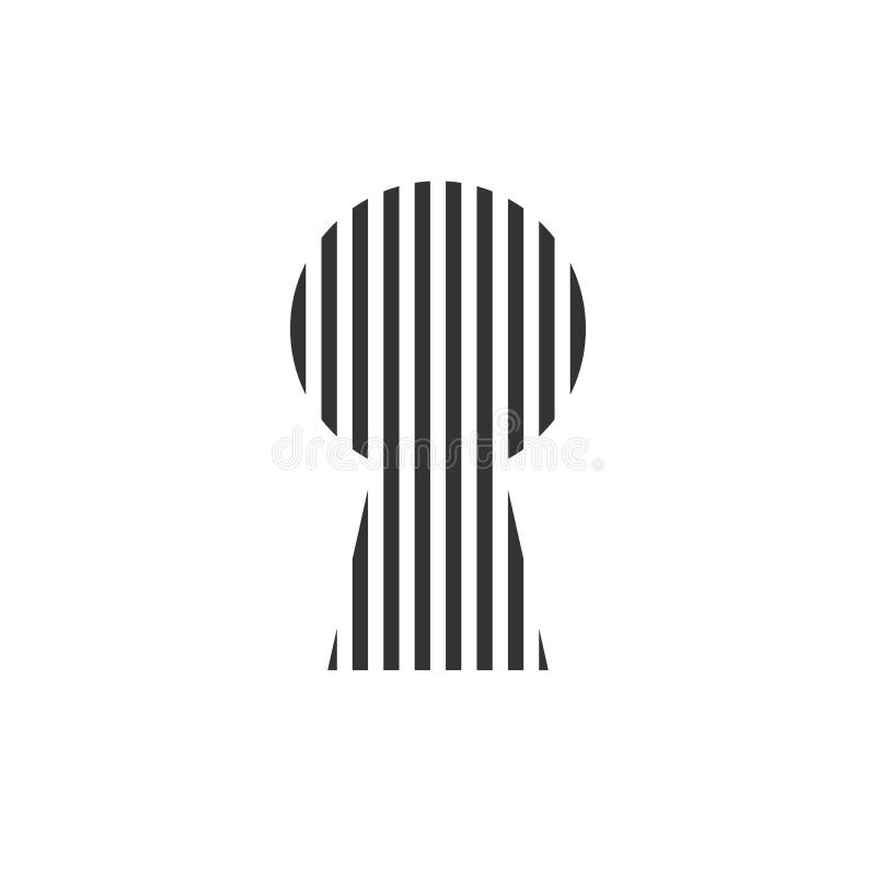 Abstract Lock Sign Cyber Security Logo. Blue Square Shape with Negative ...