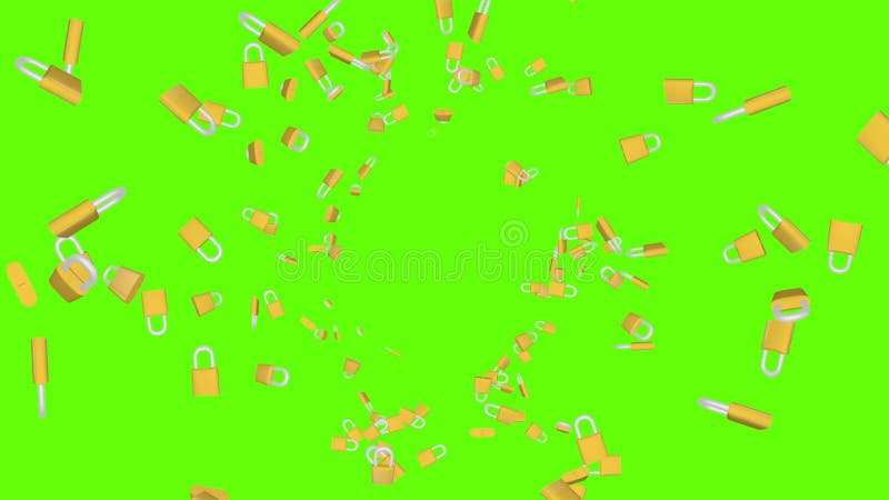 Abstract Lock Padlock Spinning Cyber Security Connection System Loop ...