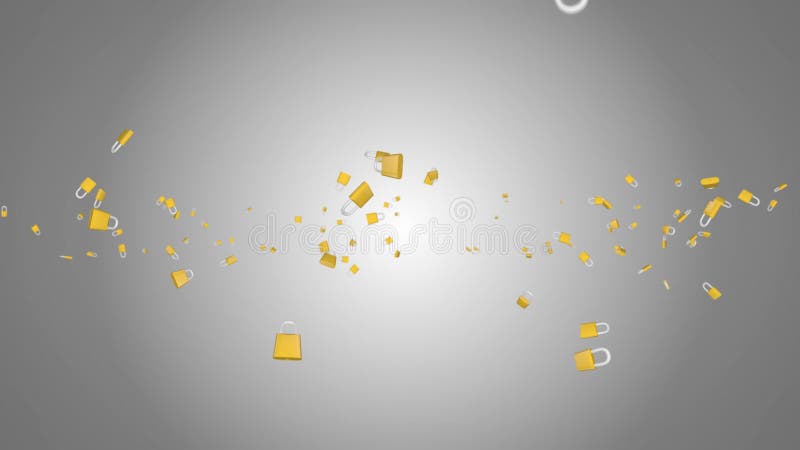 Abstract Lock Padlock Spinning Cyber Security Connection System Loop ...