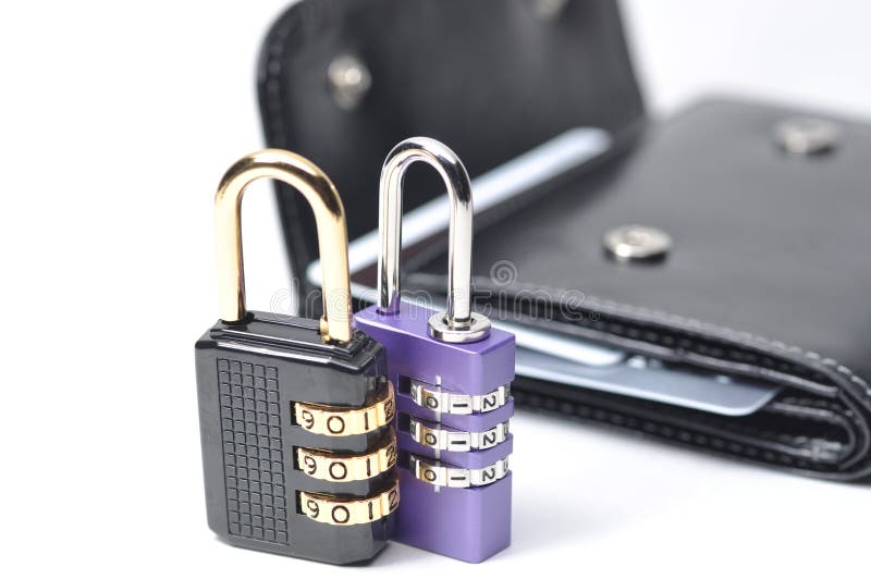 Abstract lock your wallet stock photo. Image of commercial - 17658594