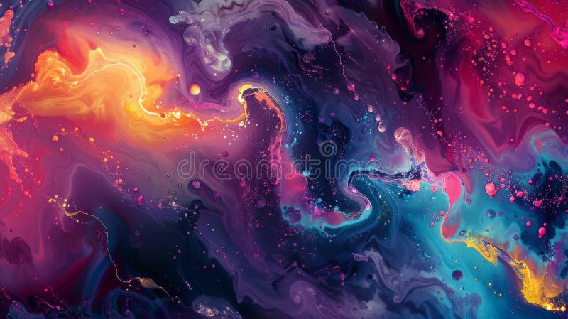 Abstract Lofi Art Seen from a Top-down Perspective. Stock Illustration ...