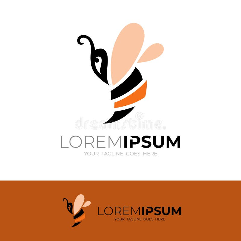 Abstract Logo with Bee Design Vector, Fly Icon Template Stock Vector ...