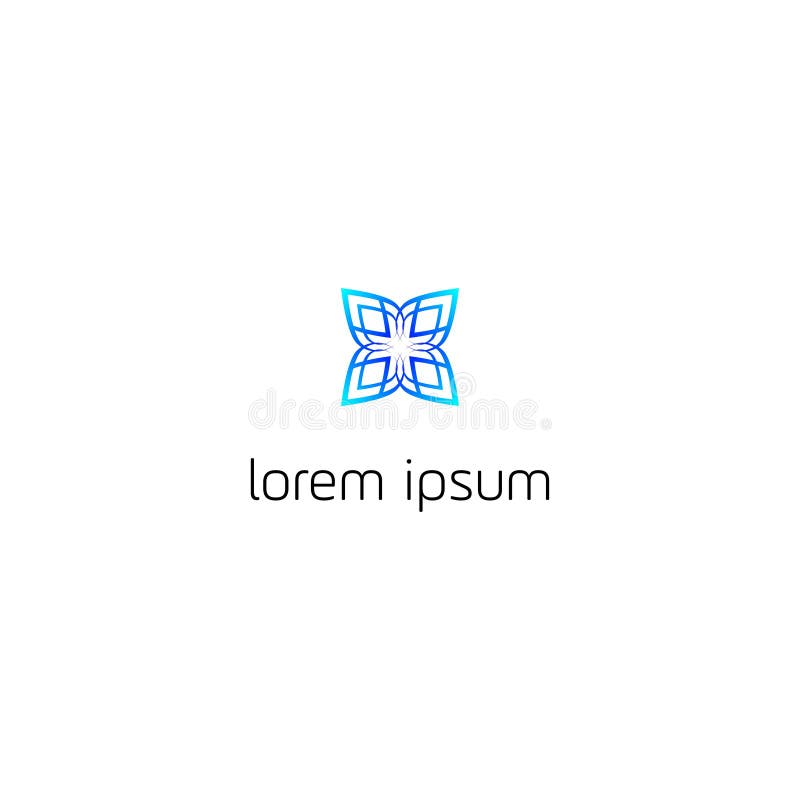 Abstract Logo with Blue Gradient - Vector Stock Vector - Illustration ...